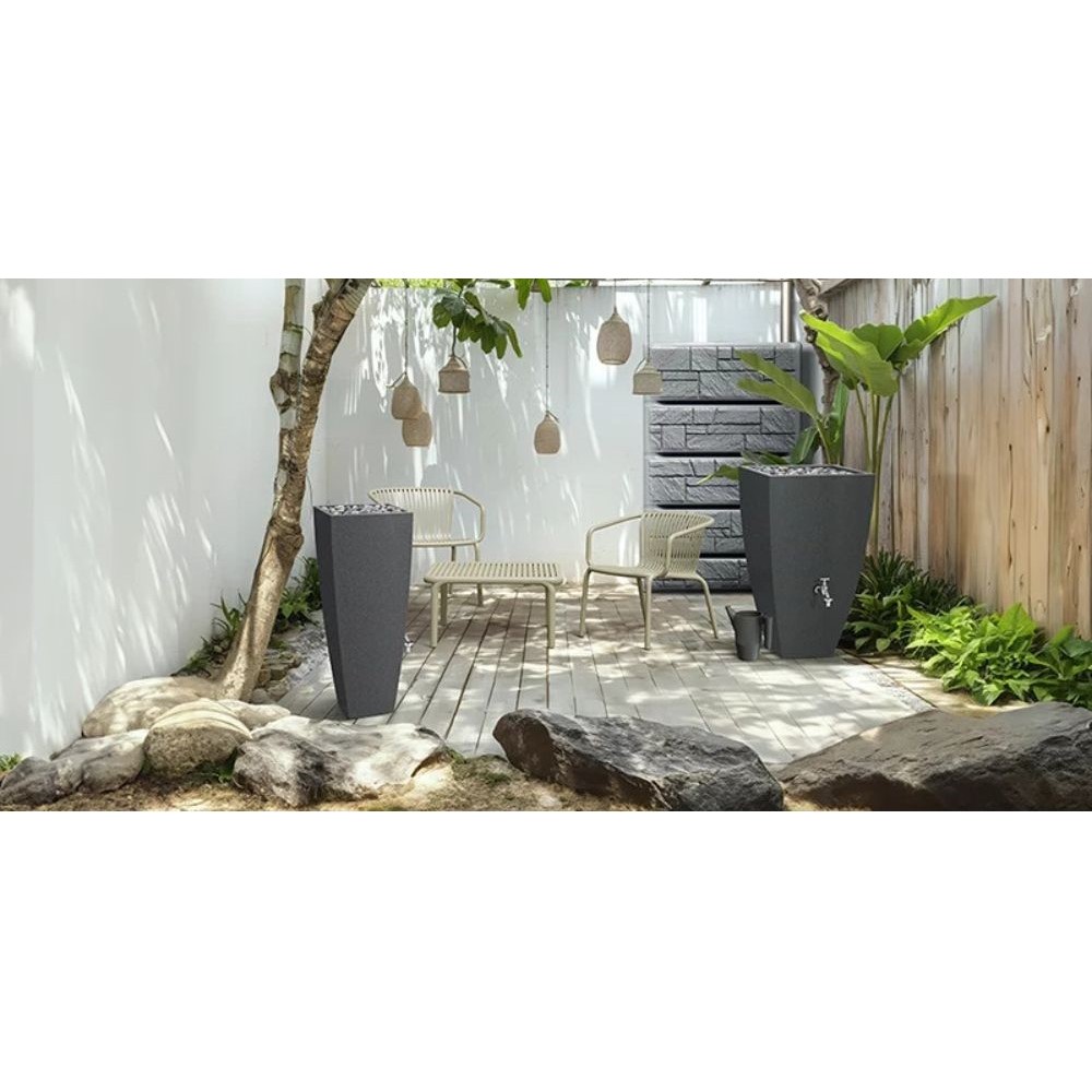 ᐉ Tanque de agua de lluvia Prosperplast Arves Wall Stone, 400L, Gris ...